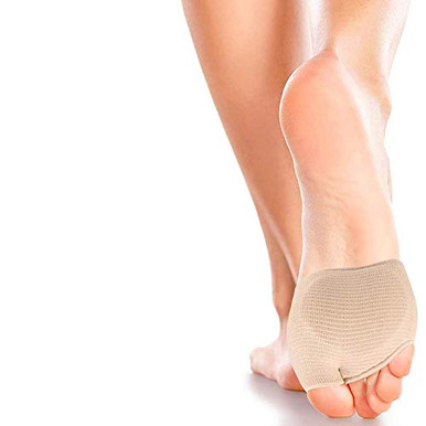 2 Pairs Fabric Metatarsal Sleeve with Sole Cushion Gel Pads Supports ...