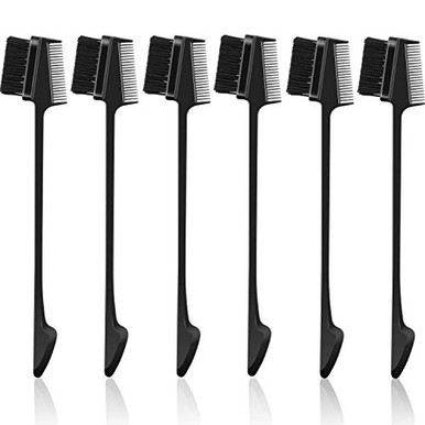 6 Pieces Hair Edge Brush Eyelash Comb Edge Control Brush Comb Double ...