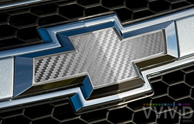 VVIVID Silver Carbon Fibre Auto Emblem Vinyl Wrap Overlay Cut Your Own ...