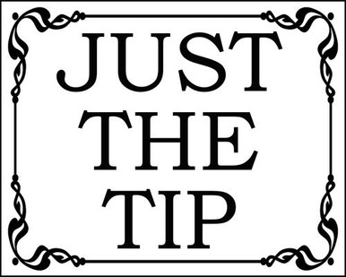 American Vinyl JUST The TIP Sticker jar Funny Service Accept Cafe bar ...