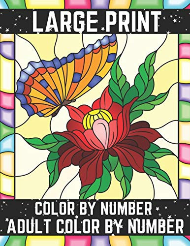 Large Print Color By Number Adult Color By Number Easy Large Print ...
