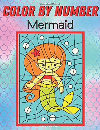 Color By Number Mermaid Color by number book for kids 8 12 ...