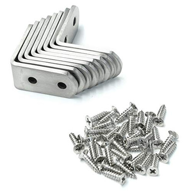 LICTOP 8 Pcs Stainless Steel Corner Brace 40x40mm 3mm Thickness Joint ...