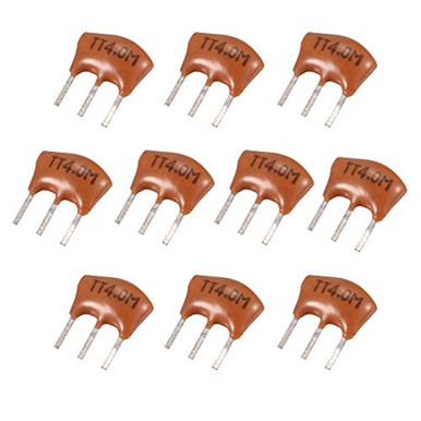 uxcell Ceramic Resonator Crystal Oscillator 4MHz 3 Pin DIP, Yellow 10 ...