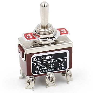 Baomain Toggle Switch DPDT Momentary ON Off ON 3 Position AC 15A 250V ...