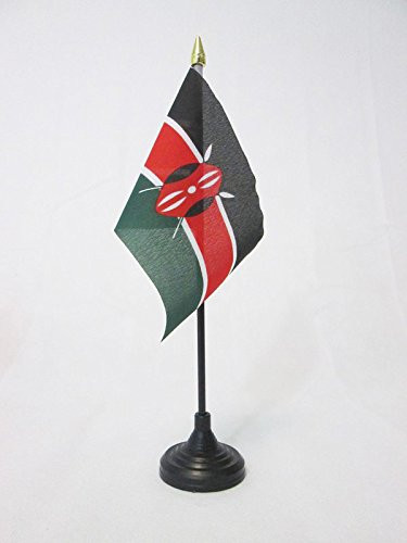 AZ FLAG Kenya Table Flag 4 x 6 Kenyan Desk Flag 15 x 10 cm Golden Spear ...