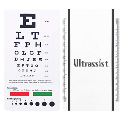 Ultrassist Snellen Eye Chart Pocket Size Eye Testing Chart for Visual ...