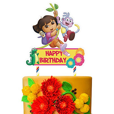 1 Dora Cake Topper Happy Birthday Cake Toppers Cake Decorations for ...