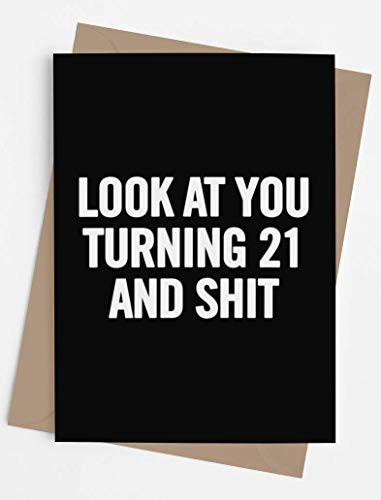 Funny 21st Birthday Card for men or women with envelope Joke card for ...