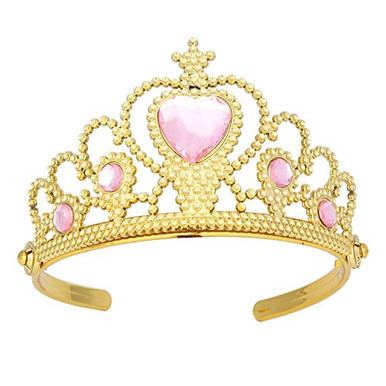 XiangGuanQianYing Tiaras and Crowns for Little Girls Plastic Gold Tiara ...
