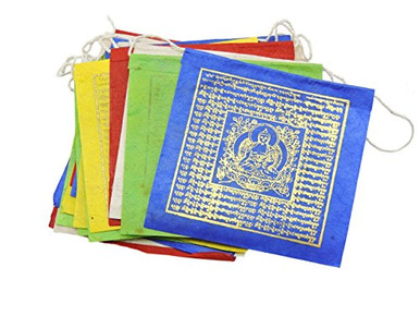 Hands Of Tibet Small Handmade Paper Medicine Buddha Prayer Flags ...