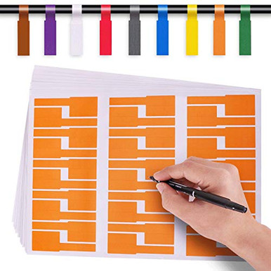 600PCS Orange Cable Labels with Mark Pen Waterproof Cord Labels Self ...