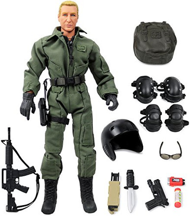 Click N' Play Military Parajumper PJ Swat Team 12" Action Figure Play ...