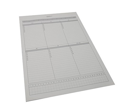 Excelity A4 Size Weekly Daily Planner Pads Tear Off Sheets for to Do ...