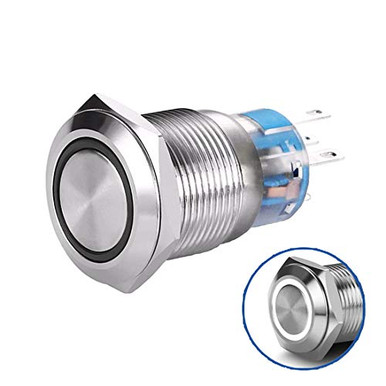 WerFamily Angel Eye White LED 19mm Stainless Steel Round Metal ...