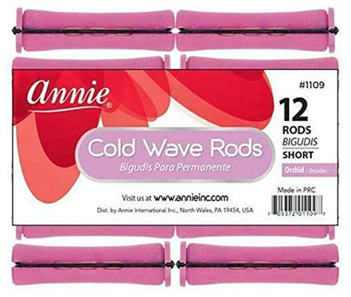 Annie Short Cold Wave Rods with Rubber Band for Hair Curling and Perm ...