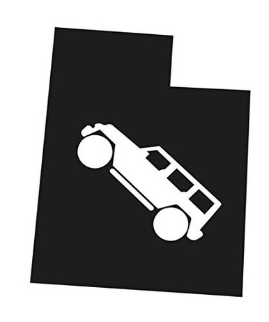 SixtyTwo24 Utah State with 4x4 5 Decal Black UT Utah MoabFunny Sticker ...