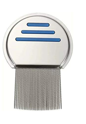 New Blue handle Head Lice Metal Comb Stainless Steel Long Teeth ...