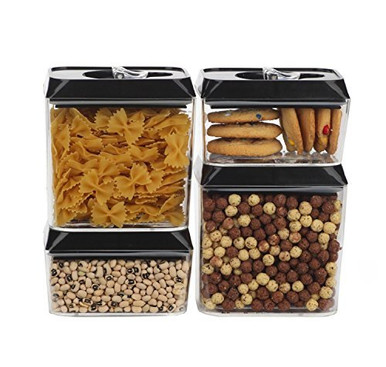 NEW! Click 'N' Lock Airtight-Seal Acrylic Square Food and Storage ...