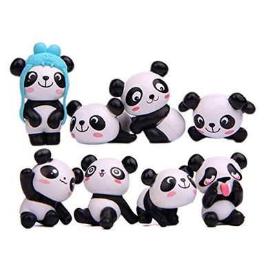 13pcs panda cake topper set cute panda figures Cute Panda Characters ...