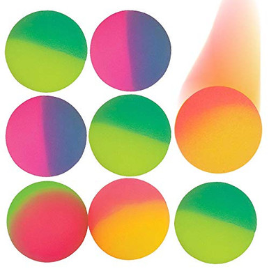 Kicko Mini Vinyl Bouncy Balls 8 Pack 1 Inch for Kids Party Favors ...