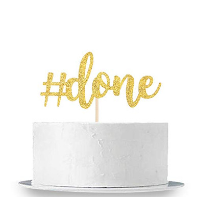 Done Cake Topper Gold Glitter Class of 2020 Congrats Grad Photo Prop ...