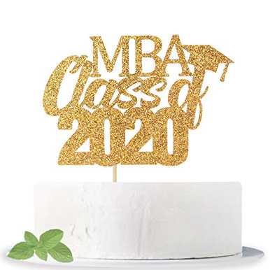 Gold Glitter MBA Class of 2020 Cake Topper 2020 Graduation Cake Topper ...