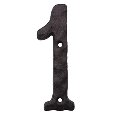 Cast Iron House Numbers 5 5 Inch Rustic Address Number Solid Heavy Duty ...