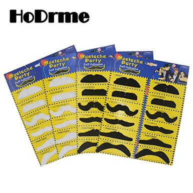 HoDrme 48 Pieces Fake Mustache Self Adhesive Novelty Mustache for ...