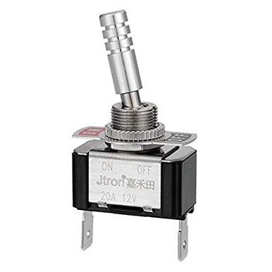 Jtron Heavy Duty Rocker Toggle Switches 12V 20A DC Battery Switches Cut ...