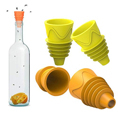 Fly Traps Fruit Fly Trap Indoor Reusable Bottle Top Gnat Traps Outdoor ...