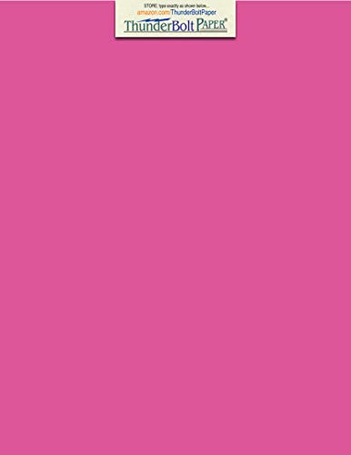 100 Bright Hot Pink 65lb Cover|Card Paper - 8.5 X 11 Inches Standard ...