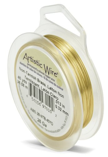 Artistic Wire 28 Gauge Non Tarnish Brass Wire 40 Yards ...