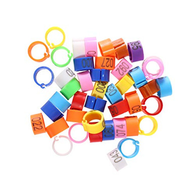 POPETPOP 100Pcs Birds Foot Rings Pigeon Tags Parrot Leg Bands Mixed ...
