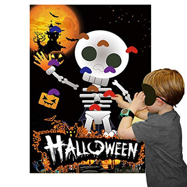 2 Pack Pin The Nose On The Skeleton Party Games Large Halloween ...