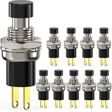 DIYhz Momentary Push Button Switch 1A 250VAC SPST Mini Pushbutton ...