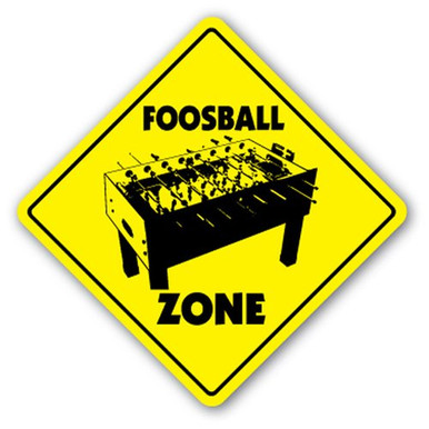 SignJoker FOOSBALL ZONE Sign game room table soccer gift Wall Plaque ...
