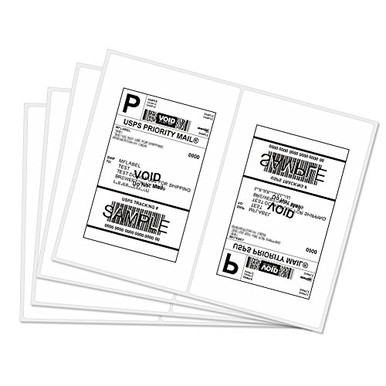 MFLABEL Round Corner Half Sheet Shipping Labels 2 UP Click n Ship ...