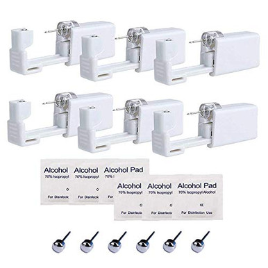 6 Pack Disposable ear piercing kit, second generation piercing tool ...