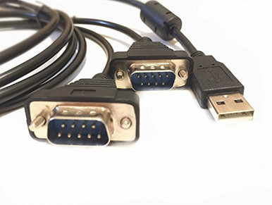 EZSync FTDI Chip 2-Port USB to RS232 Serial Adapter Cable with TX/RX ...