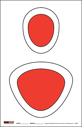 EZ2C Targets Style 4 Head and Center Mass Silhouette 25 Pack ...