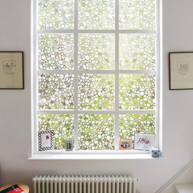 LEMON CLOUD 3D Stained Glass Window Film Home Bedroom Bathroom Office ...