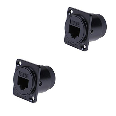 Acxico 2Pcs D type Module RJ45 Socket Cat6 Panel Mount Network Ethernet ...
