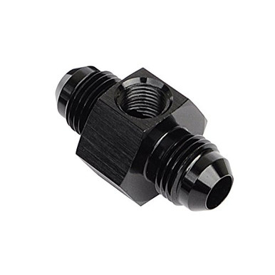 Aluminum 4 AN Male to 4 AN Male Fuel Fitting with 1 8 NPT Sensor Gauge ...
