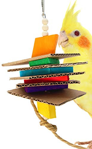Bonka Bird Toys Foraging Wiggly Fireball Shredder Cardboard Sandwich ...