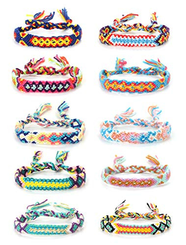 YADOCA 10 Pcs Nepal Woven Friendship Bracelets for Women Handmade ...