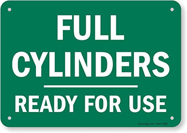 SmartSign Full Cylinders Ready for Use Sign 7 x 10 Aluminum ...