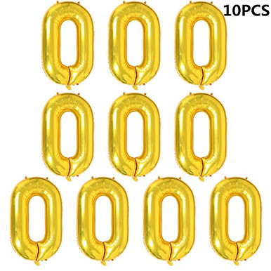 10Pcs Foil Chain Balloons 36 Inch Giant Chain Balloon Links Gold ...