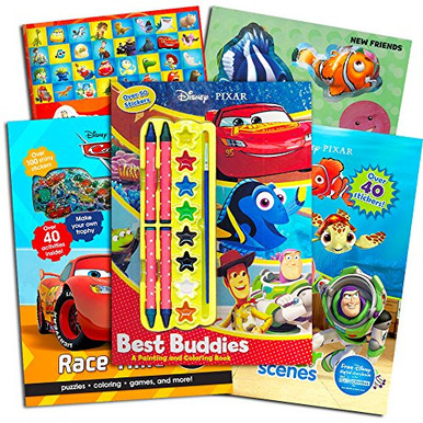 Disney Pixar Coloring Book Super Set ~ 3 Pixar Activity Books with ...