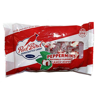 Red Bird (1) Bag Peppermint Candy Puffs - The Original Melt Away Mint ...